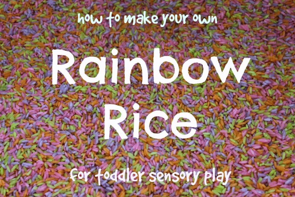 How to Make Colored Rice for Toddler Sensory Play - The Frugal South