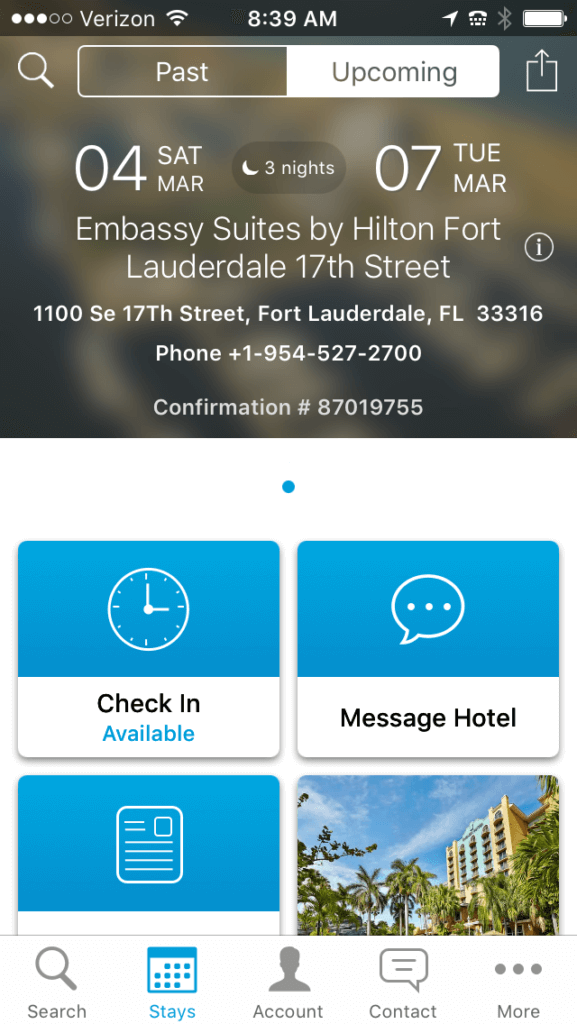 Hilton Online Check in and Select Your Room in App - The Frugal South